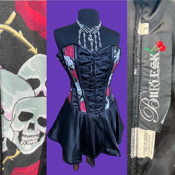 Burlesque | Dresses | Burlesque Brand Gothic Double Corset Dress W ...